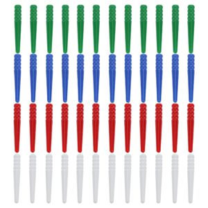 we games 48 standard plastic cribbage pegs w/a tapered design in 4 colors - red, white, blue & green