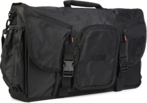 gator cases club series dj controller messenger bag with bright orange interior; fits large controllers - 25" (g-club control 25)