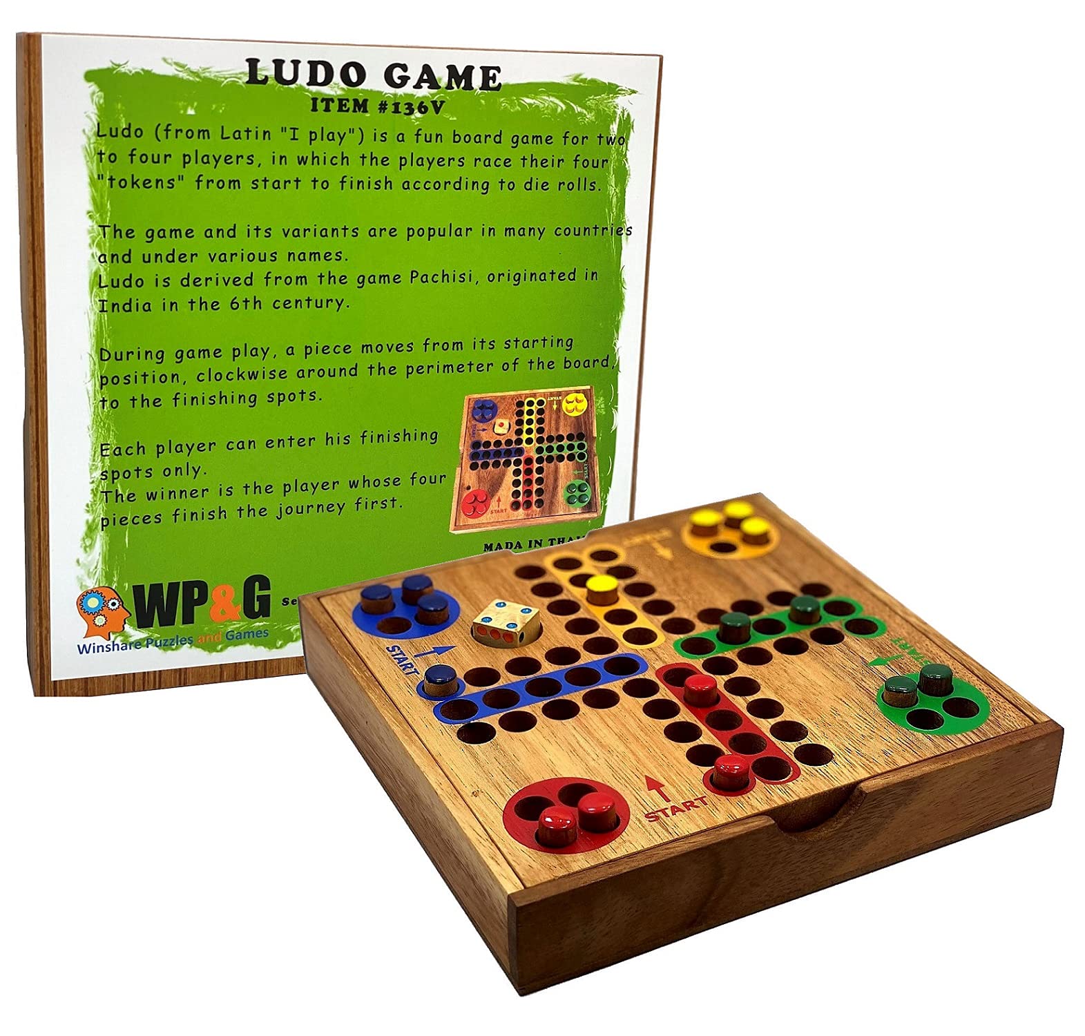 Ludo Game - Wooden Board Classic Strategy Fun Game