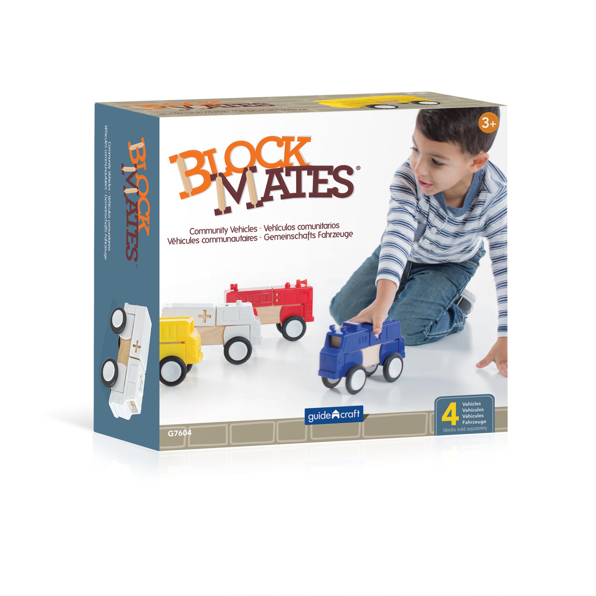 Guidecraft Block Mates Community Vehicles - Learning & Educational Toy for Kids