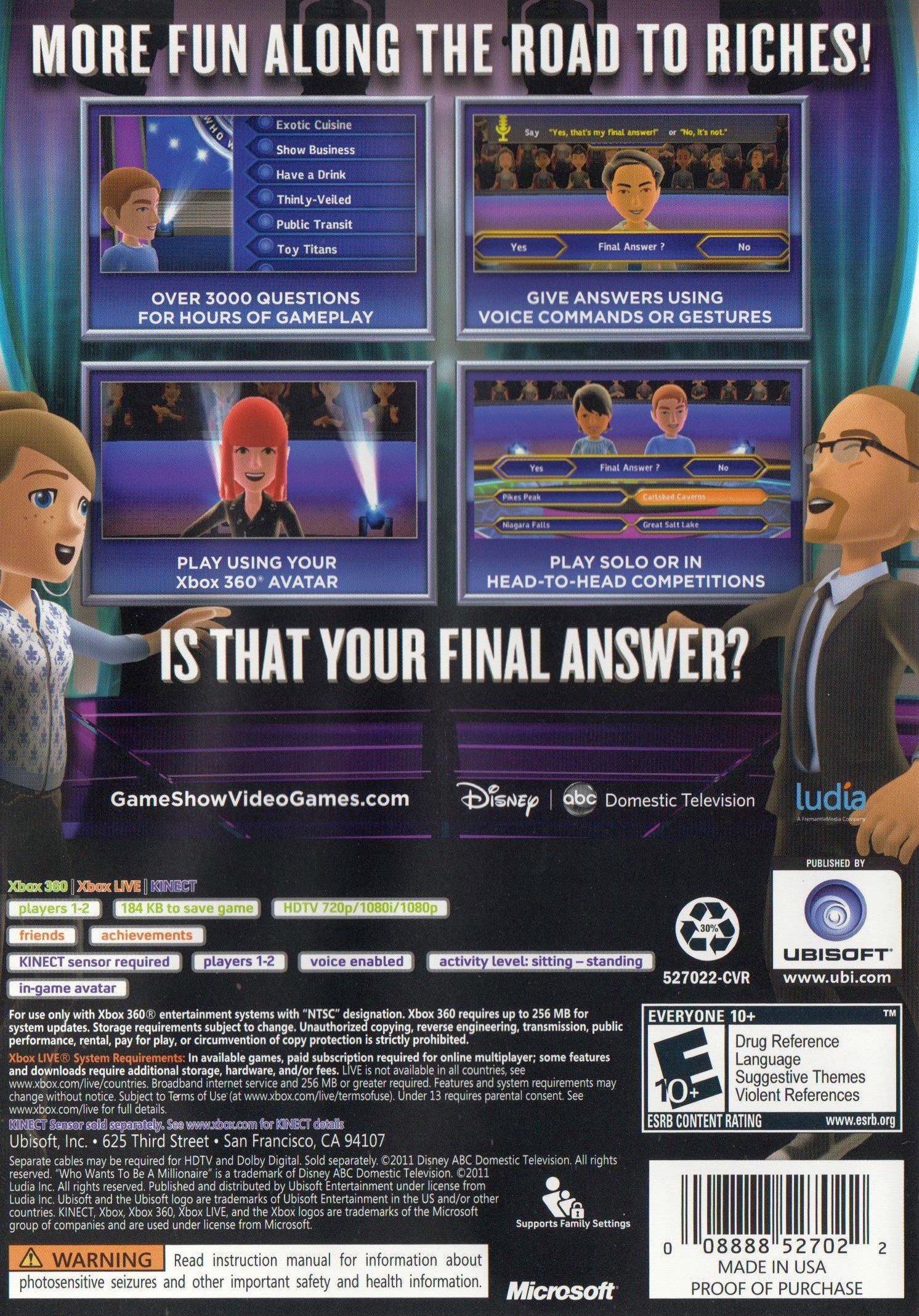 Who Wants to Be A Millionaire - Xbox 360