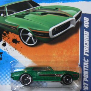 Hot Wheels 2011 Street Beasts '67 Pontiac Firebird 400 86/244, Green