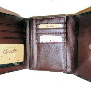 Buxton STELLA Embossed Croco Double Cardex Women's Wallet, Chocolate Truffle