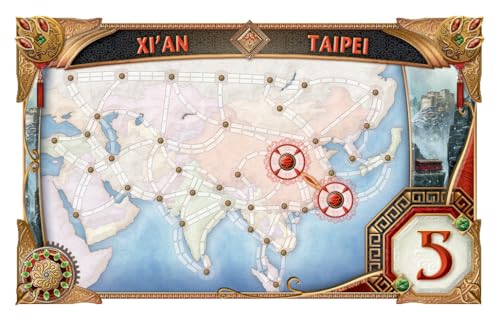 Ticket to Ride Asia Board Game EXPANSION - Expand Your Railway Adventures! Fun Family Game for Kids & Adults, Ages 8+, 2-6 Players, 30-60 Minute Playtime, Made by Days of Wonder