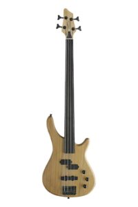 stagg bc300fl fretless 4-string fusion electric bass guitar - natural