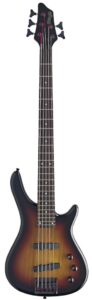 stagg bc300 5-string fusion electric bass guitar - sunburst