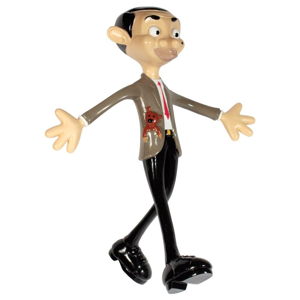 NJ Croce Mr. Bean Bendable Figure - Poseable Collectible Action Toy for Kids & Adults, Durable & Safe PVC Material