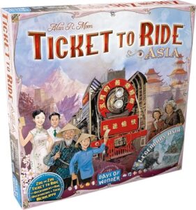 ticket to ride asia board game expansion - expand your railway adventures! fun family game for kids & adults, ages 8+, 2-6 players, 30-60 minute playtime, made by days of wonder