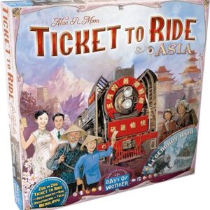 Ticket to Ride Asia Board Game EXPANSION - Expand Your Railway Adventures! Fun Family Game for Kids & Adults, Ages 8+, 2-6 Players, 30-60 Minute Playtime, Made by Days of Wonder