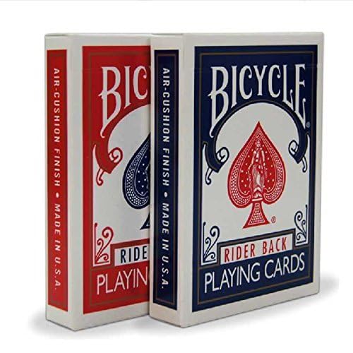 2 Decks Bicycle Rider Back 808 Standard Poker Playing Cards Red & Blue