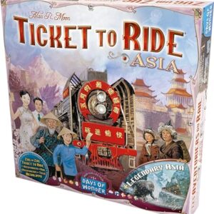 Ticket to Ride Asia Board Game EXPANSION - Expand Your Railway Adventures! Fun Family Game for Kids & Adults, Ages 8+, 2-6 Players, 30-60 Minute Playtime, Made by Days of Wonder