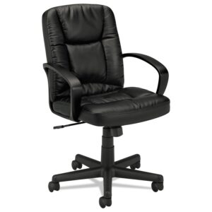 hon vl171sb11 vl171 series executive mid-back chair, black leather