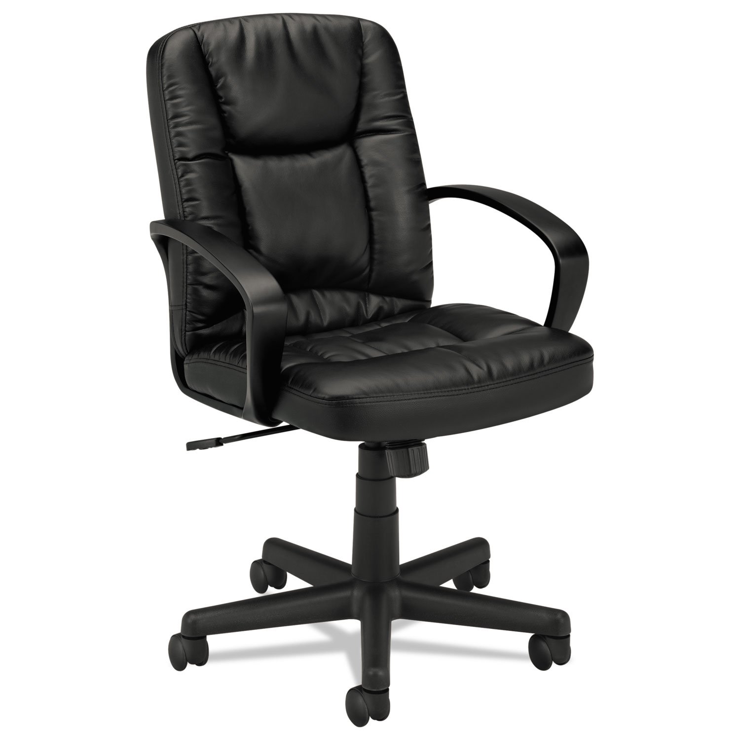 HON VL171SB11 VL171 Series Executive Mid-Back Chair, Black Leather