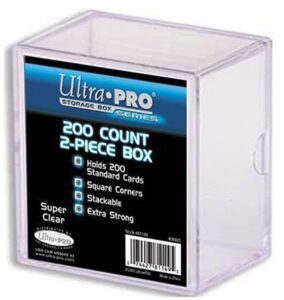 2-piece 200 count clear card storage box