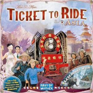 Ticket to Ride Asia Board Game EXPANSION - Expand Your Railway Adventures! Fun Family Game for Kids & Adults, Ages 8+, 2-6 Players, 30-60 Minute Playtime, Made by Days of Wonder