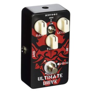 joyo jf-02 ultimate overdrive pedal, featuring true bypass wiring, tone switch and quality components