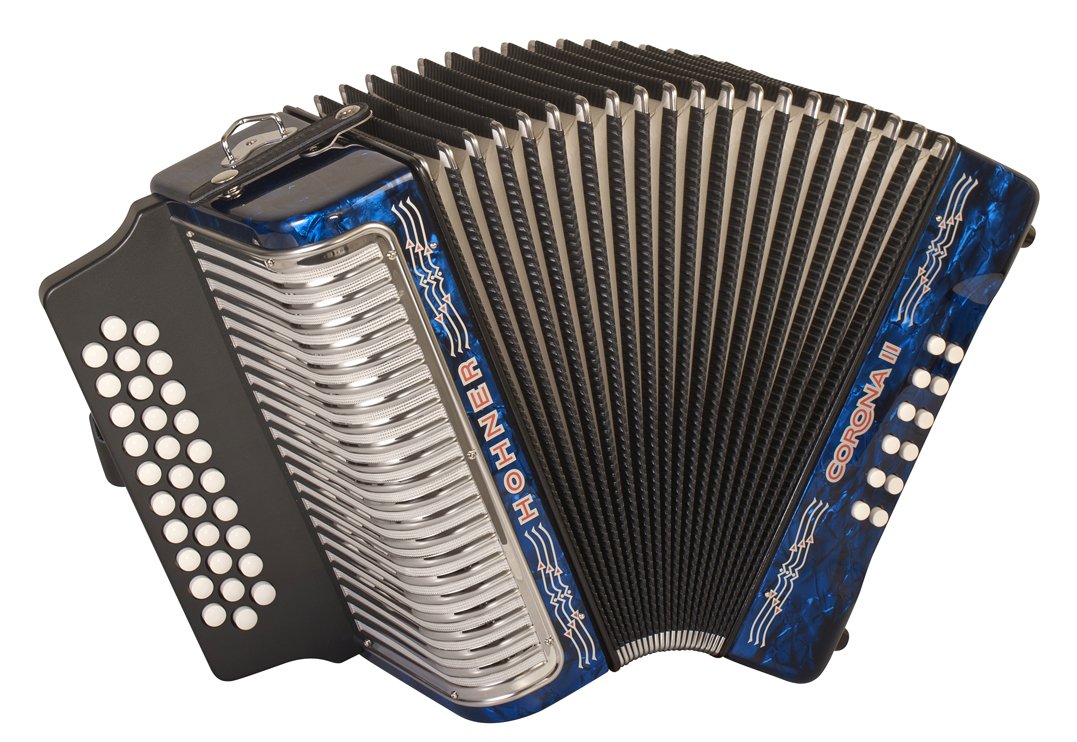 Hohner Corona II G/C/F Diatonic Accordion - Dark Blue