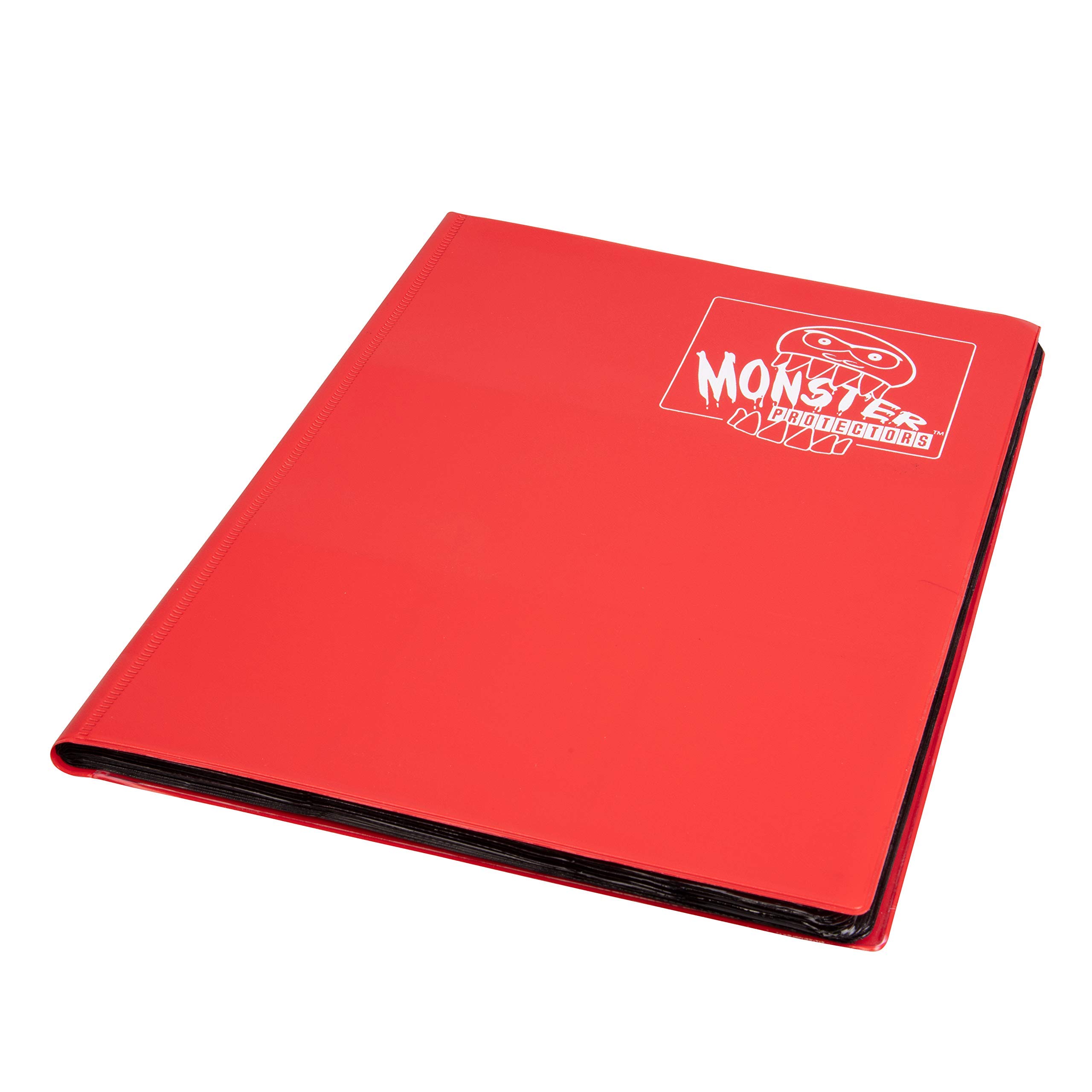 Monster Binder - 9 Pocket Trading Card Album - Matte Red - Holds 360 Yugioh, Magic, and Pokemon Cards