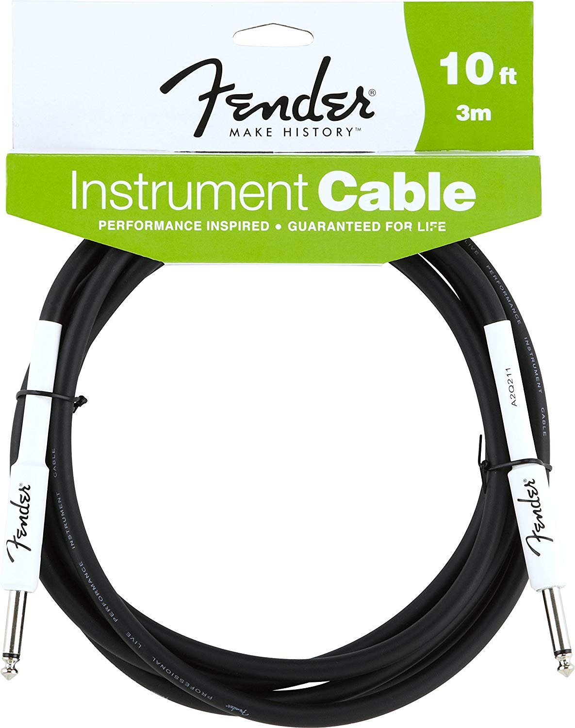 Fender Performance Series Instrument Cables (1/4 Straight-to-Straight) for electric guitar, bass guitar, electric mandolin, pro audio