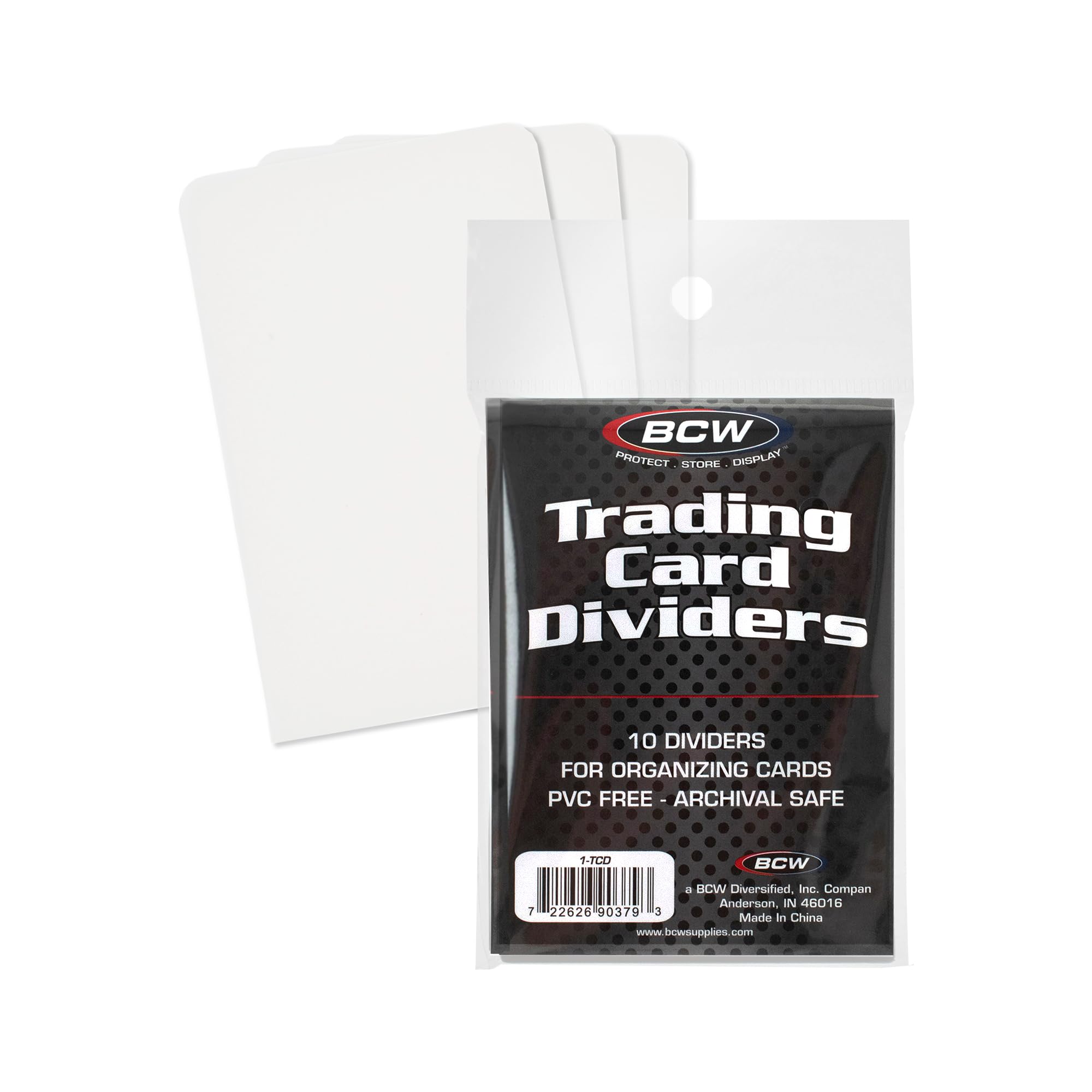 BCW Card Dividers | 10 Packs of Trading Card Divider Cards (100 Dividers Total) | Card Dividers for Storage Boxes | Card Sorter Tabs | Plastic Dividers for Trading Card Storage with Write-On Tabs