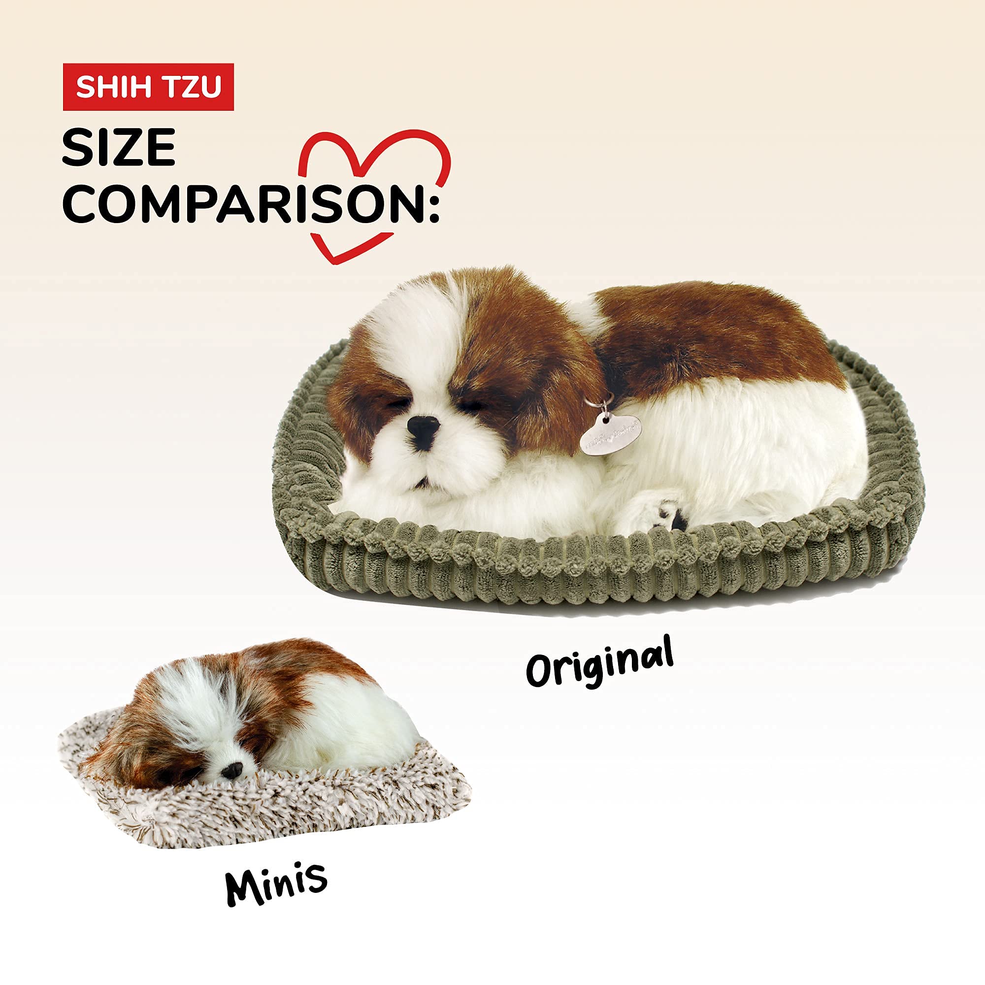 Perfect Petzzz Minis Shih Tzu, Realistic, Life-Like Stuffed Interactive Plush Toy, Electronic Pets, Companion Pet with 100% Handcrafted Synthetic Fur