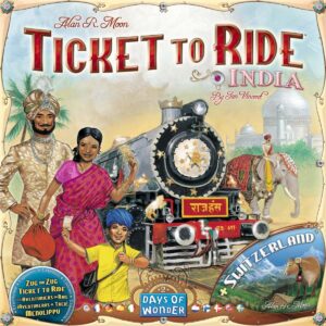 ticket to ride india + switzerland board game expansion - expand your railway adventures! fun family game for kids & adults, ages 8+, 2-4 players, 30-60 minute playtime, made by days of wonder