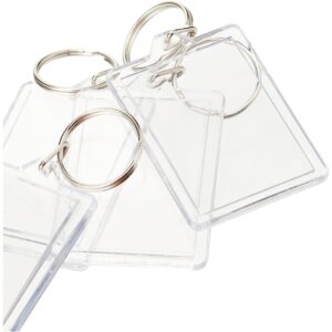 Baker Ross-E4572 Make Your Own Keyring Kit (Pack of 8), For Kids To Assemble And Attach To Key Rings And Bags, 8-pk, White