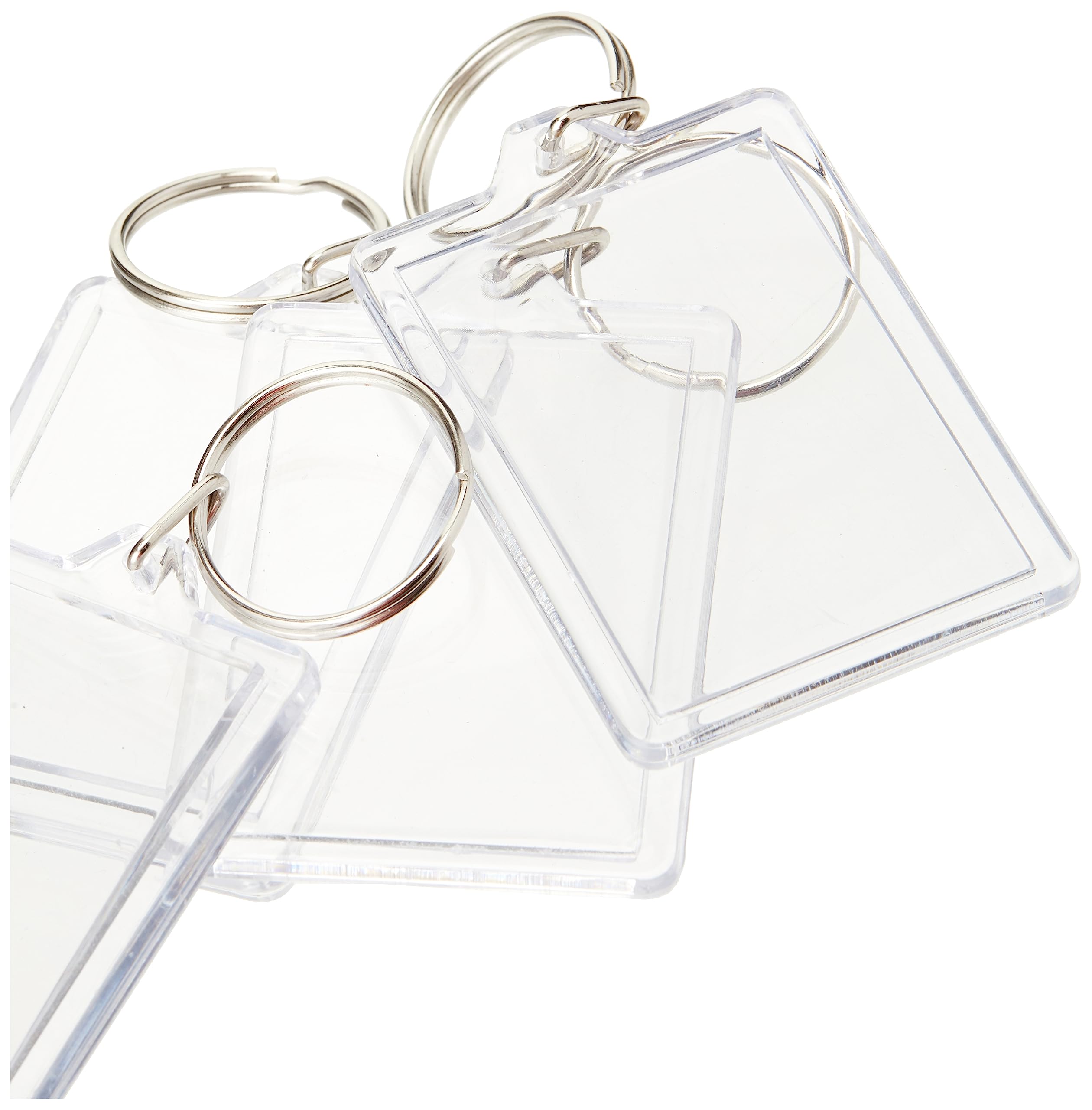 Baker Ross-E4572 Make Your Own Keyring Kit (Pack of 8), For Kids To Assemble And Attach To Key Rings And Bags, 8-pk, White