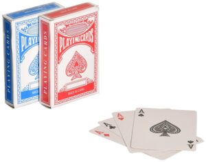 rhode island novelty 12 decks of economy playing cards red/blue/white, 2.25" x 3.5"