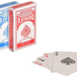 Rhode Island Novelty 12 Decks of Economy Playing Cards Red/Blue/White, 2.25" x 3.5"