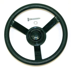 Green Plastic Steering Wheel Swing Set Accessory for Wood Backyard Play Set