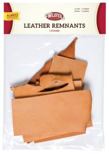 weaver leather leather remnant bag , russet, 1 lb.