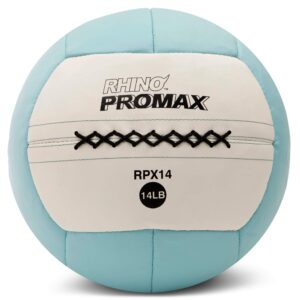 champion sports rpx14 rhino promax slam balls, 14 lb, soft shell with non-slip grip, medicine wall exercise ball for weightlifting, plyometrics, cross training, & home gym fitness