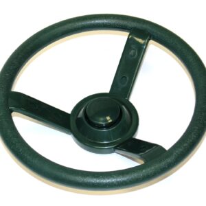 Green Plastic Steering Wheel Swing Set Accessory for Wood Backyard Play Set