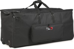 gator cases large electric drum kit bag with adjustable velcro divider system and wheels; (gp-ekit3616-bw)