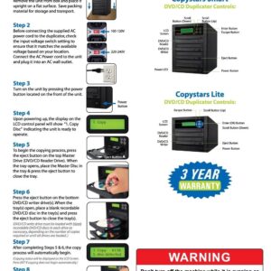 Copystars DVD Duplicator CD-DVD-Burner Drive Duplicator Copier Tower 1-5 24x Sata