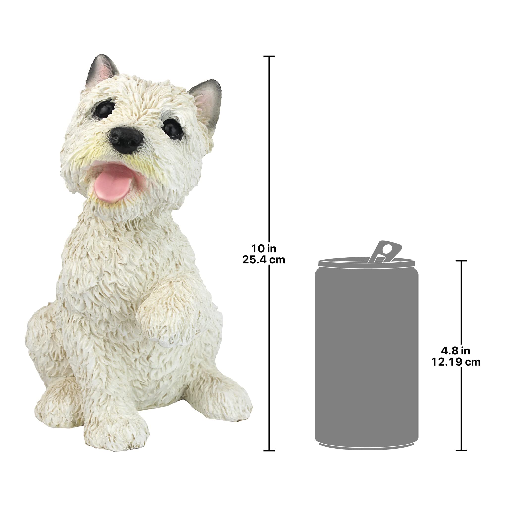 Design Toscano West Highland Terrier Puppy Dog Statue, Multicolored