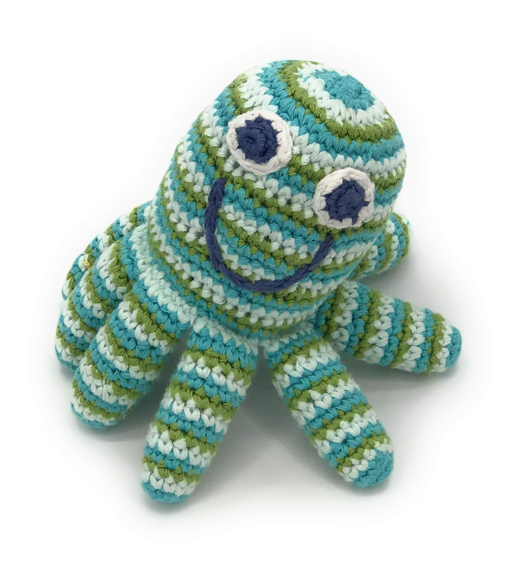 Pebble Green Octopus Rattle, 1 EA