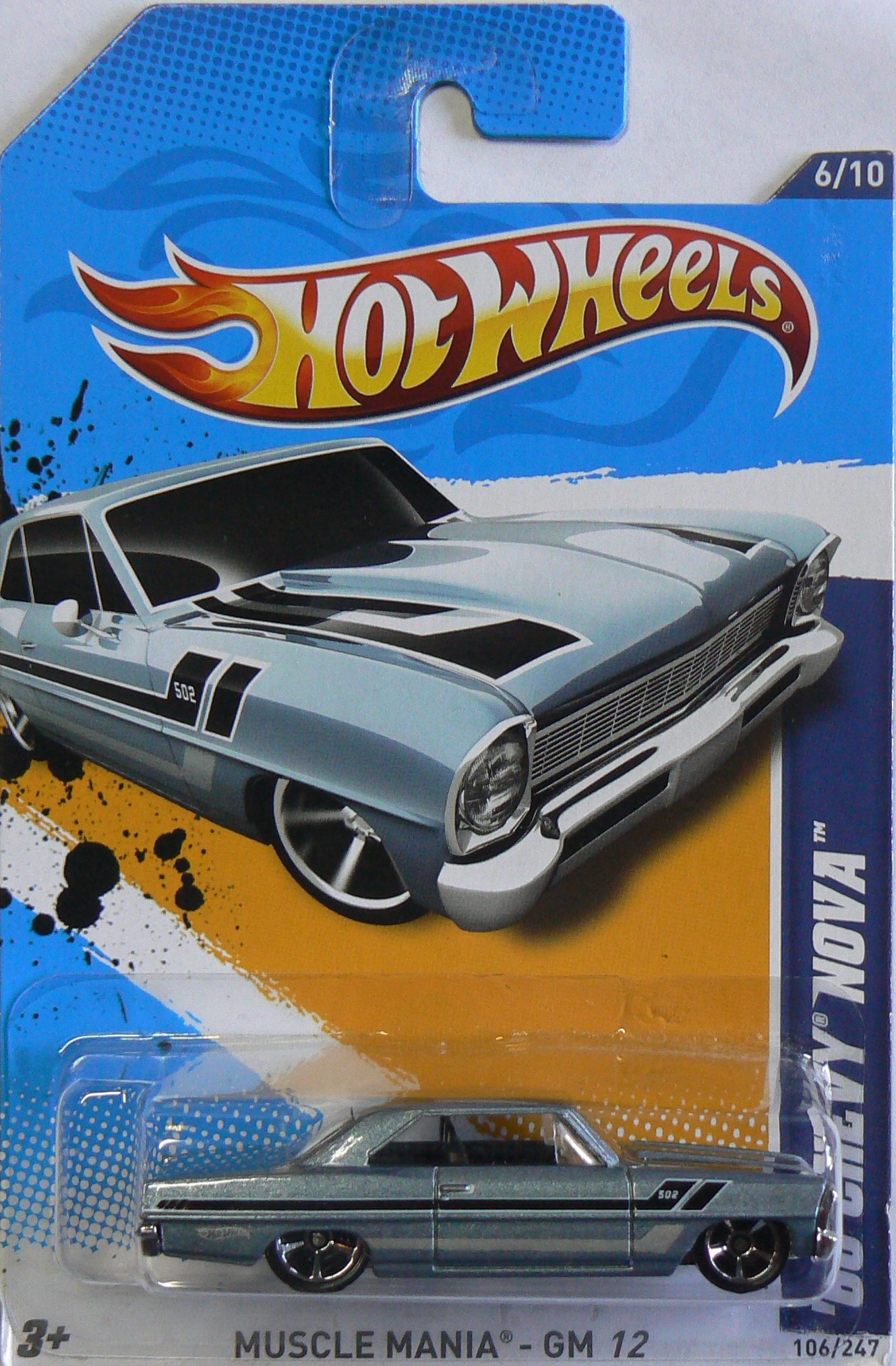 2012 Hot Wheels Muscle Mania - GM '66 Chevy Nova - 6/10 #106/247