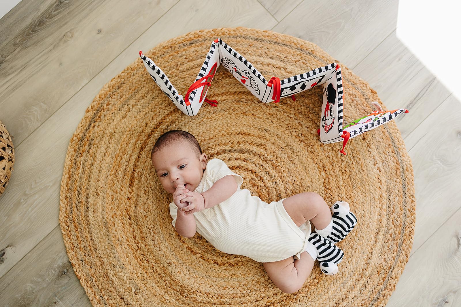 Genius Babies | Adorable Black & White Pair of Panda Baby Booties with Rattle Inside for Newborns and Infants