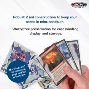 BCW Standard Card Sleeves - Penny Sleeves 2 5/8 x 3 5/8 | 1000 Clear Trading Card Sleeves | Card Protector Sleeves for Baseball, Sports & Trading Cards | 10 Packs of 100 Each