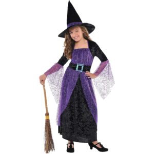 amscan 841230 black and purple witch costume, children small size, 1 piece