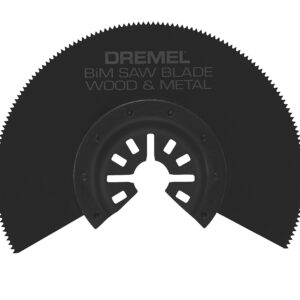 Dremel MM452 Multi-Max Bi-Metal (BiM) Half Moon Oscillating Saw Blade- Oscillating Tool Accessory- Perfect for Cutting Wood and Metal- Universal Quick-Fit System, Black