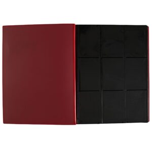 Monster Binder - 9 Pocket Trading Card Album - Matte Red - Holds 360 Yugioh, Magic, and Pokemon Cards