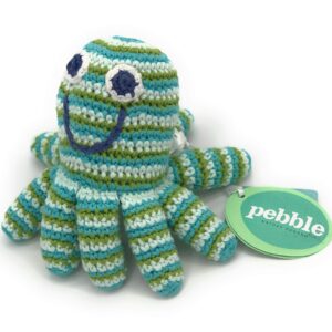 Pebble Green Octopus Rattle, 1 EA