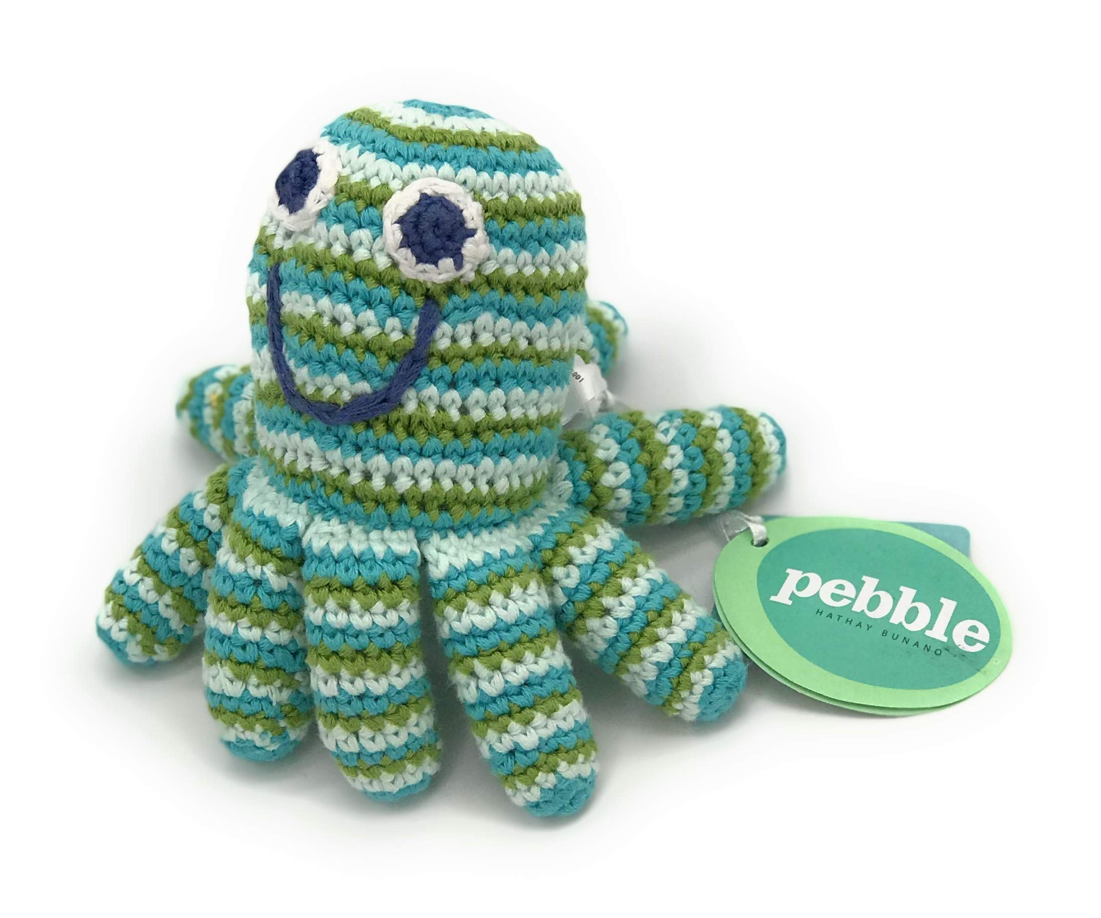 Pebble Green Octopus Rattle, 1 EA