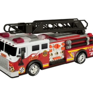 Toy State 14" Rush And Rescue Police And Fire - Hook And Ladder Fire Truck