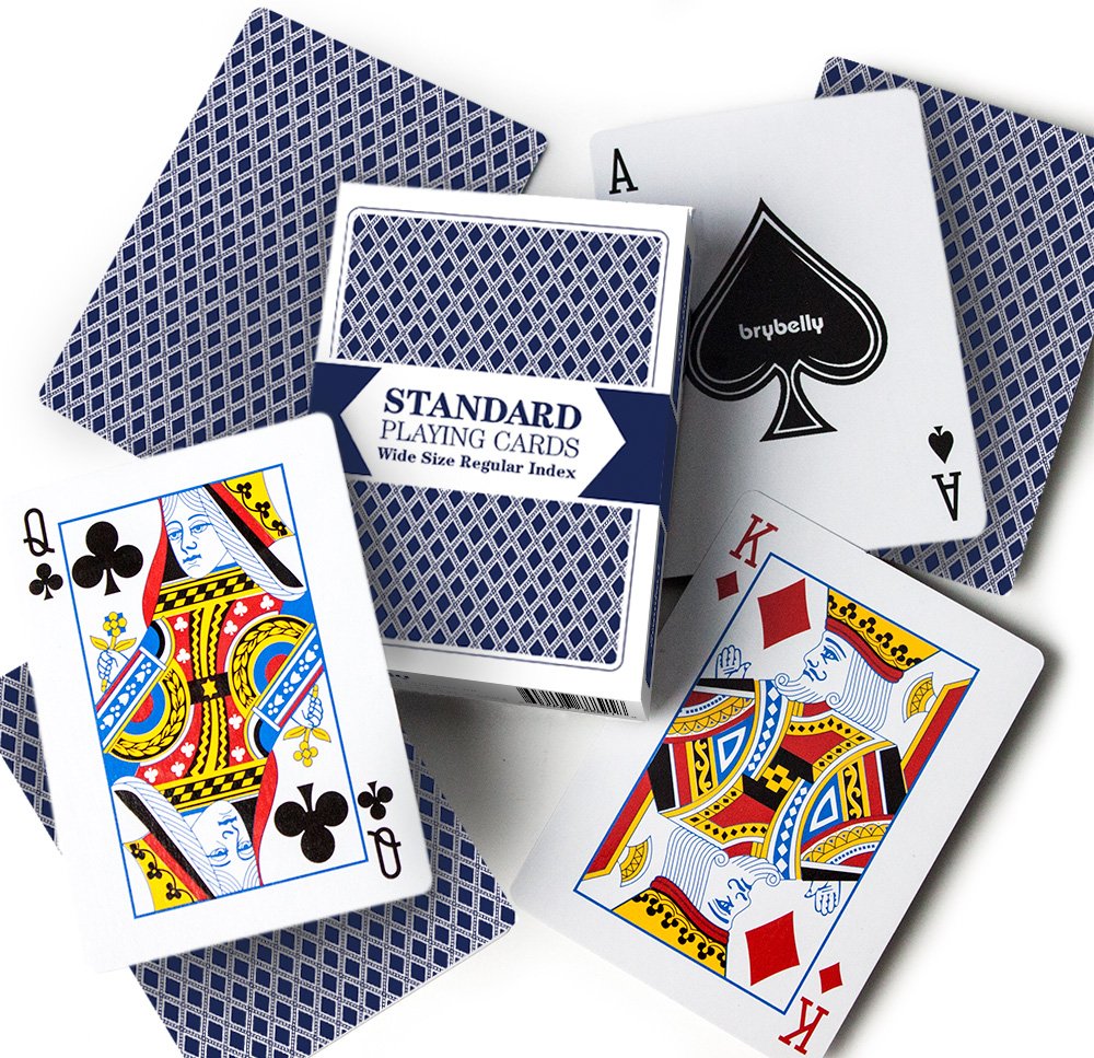 Brybelly Single Blue Deck, Standard Playing Cards (Wide Size, Regular Index)