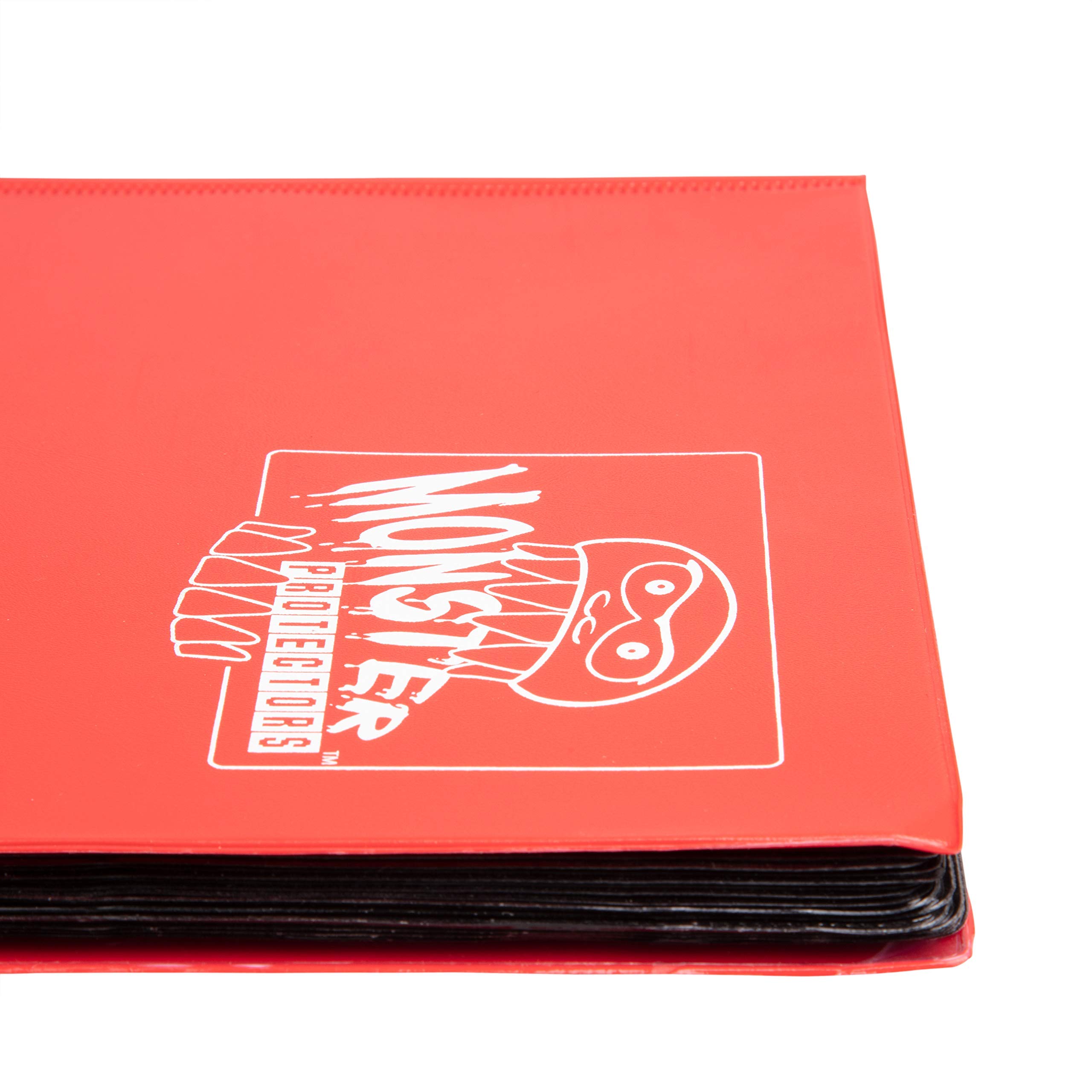 Monster Binder - 9 Pocket Trading Card Album - Matte Red - Holds 360 Yugioh, Magic, and Pokemon Cards