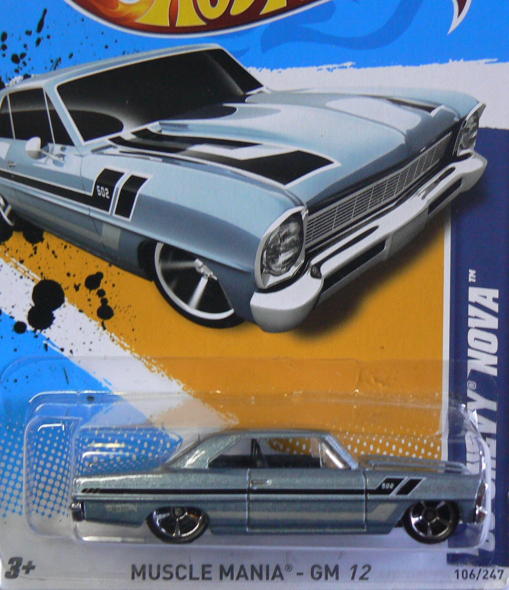 2012 Hot Wheels Muscle Mania - GM '66 Chevy Nova - 6/10 #106/247